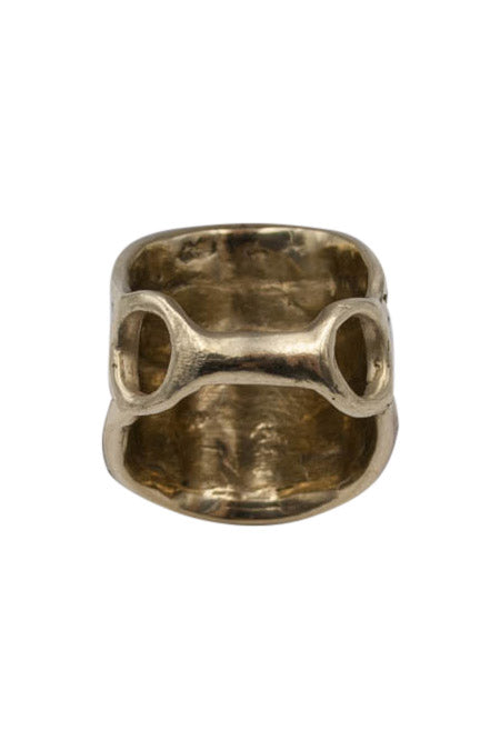 Cocoon Band Ring - Handmade Cast Brass | La Weez Jewelry