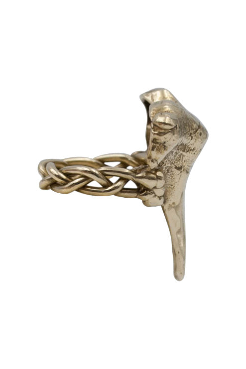 Jaws Ring - handmade shark tooth brass ring | La Weez Jewelry