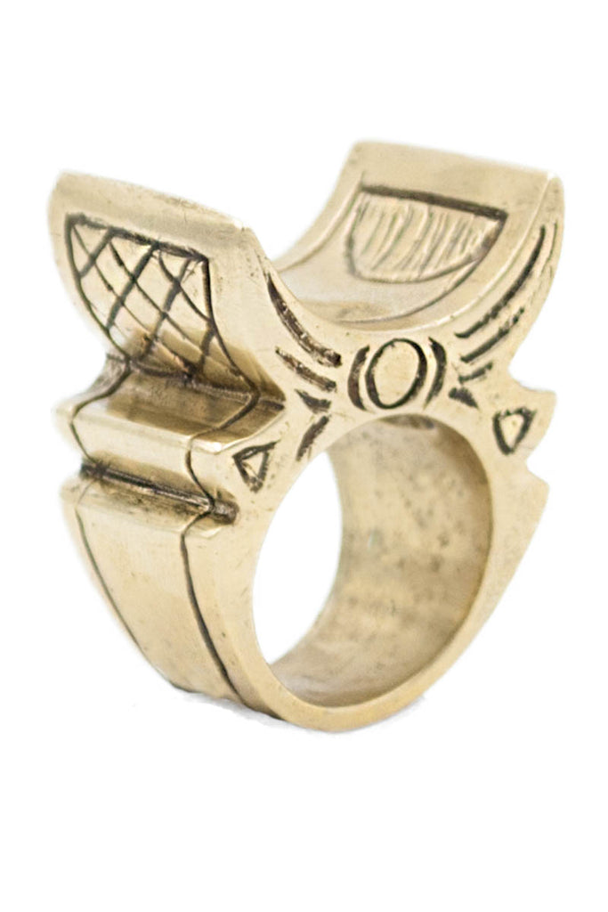 Warrior Ring - handmade brass | La Weez Jewelry